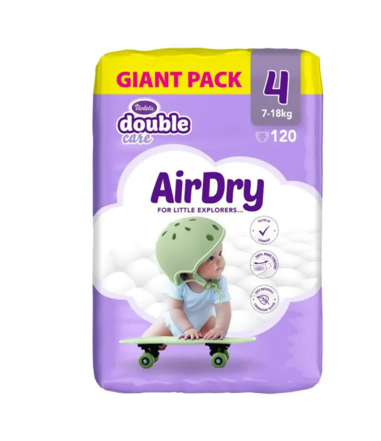 Violeta Pelene DC Giant Air Dry 4 Maxi Pelene, 7-18 kg, 120 Komada