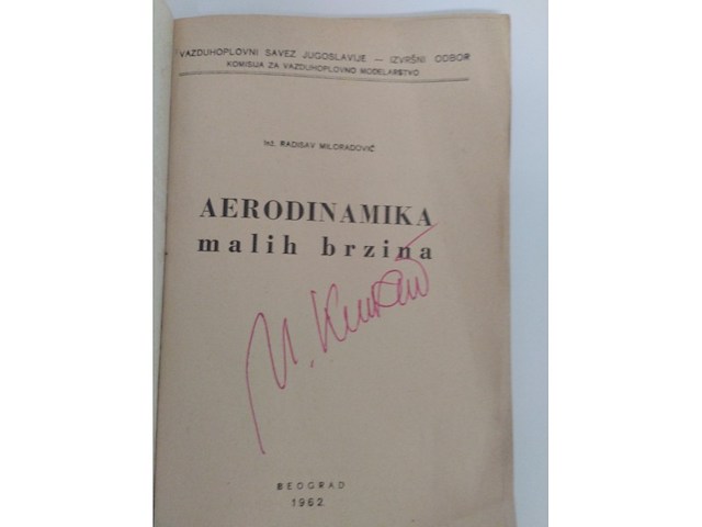 Aerodinamika malih brzina Radisav Miloradovic