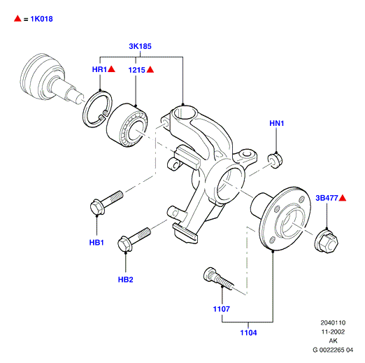 ZGLOB I GLAVCINA - PREDNJI TOČAK, DESNO 1079000