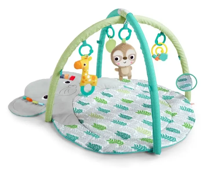 Kids II Bright Starts Podloga za igru Hug&Cuddle Slonče, Zelena