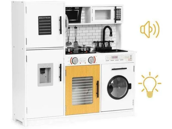 Eco Toys Velika drvena kuhinja za decu + zvuk i svetlo Nana