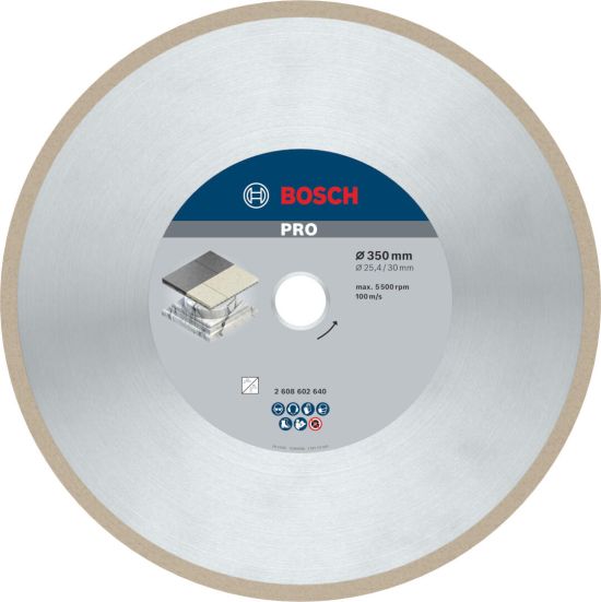 Bosch PRO Ceramic dijamantska rezna ploča 350x3x30/25.4 mm segmenti 10 mm (2608602640)