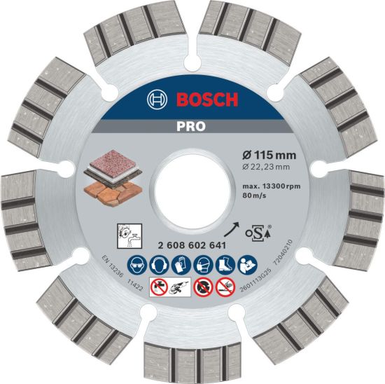 Bosch PRO Multi Material dijamantska rezna ploča 115x2.2 mm segmenti 12 mm (2608602641)