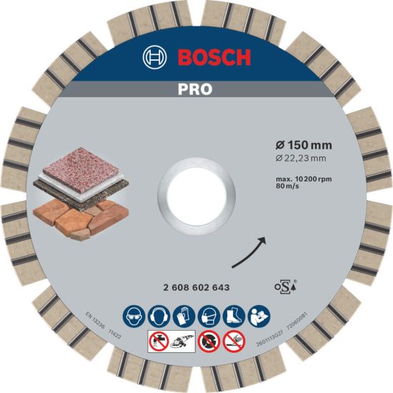 Bosch PRO Stone dijamantska rezna ploča 150x2.4 mm segmenti 12 mm (2608602643)