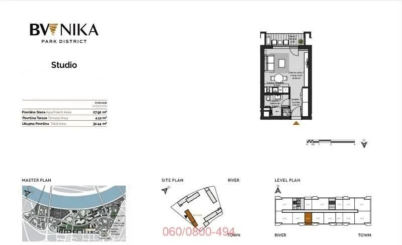Prodaja, jednosoban stan, 32m², Savski Venac, Beograd