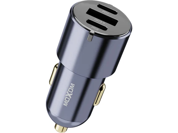 Auto punjač Moxom MX-VC19 60W 3 ports crni