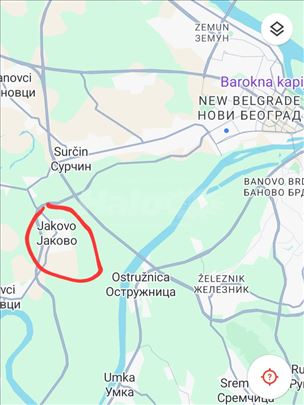 Surčin - Jakovo, plac u građevinskoj zoni