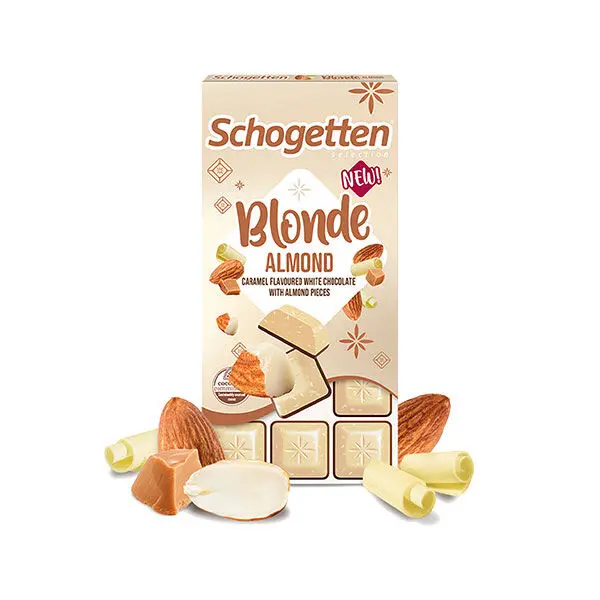Schogetten Čokolada Blonde almond, 100g
