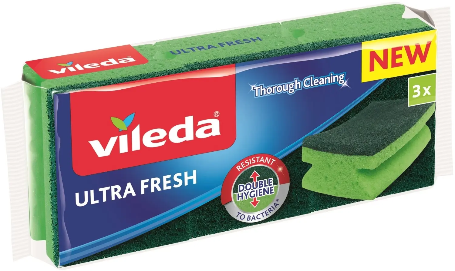VILEDA Sunđer antibakterijski Ultra Fresh, 3 komada