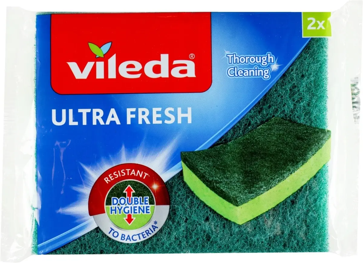 VILEDA Sunđer antibakterijski Ultra Fresh, 2 komada