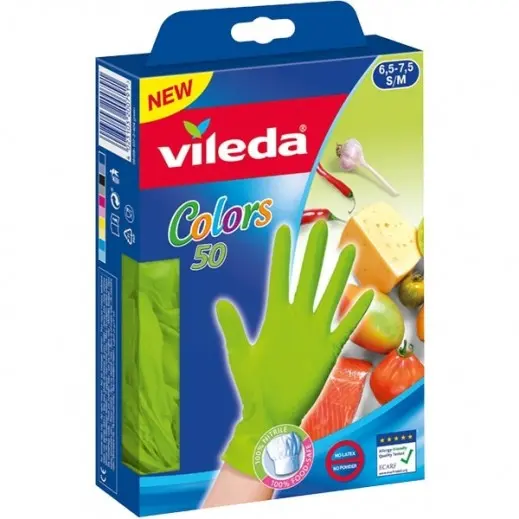 VILEDA Jednokratne Multi Sensitive rukavice, 50 komada, veličine M/L, Zelene
