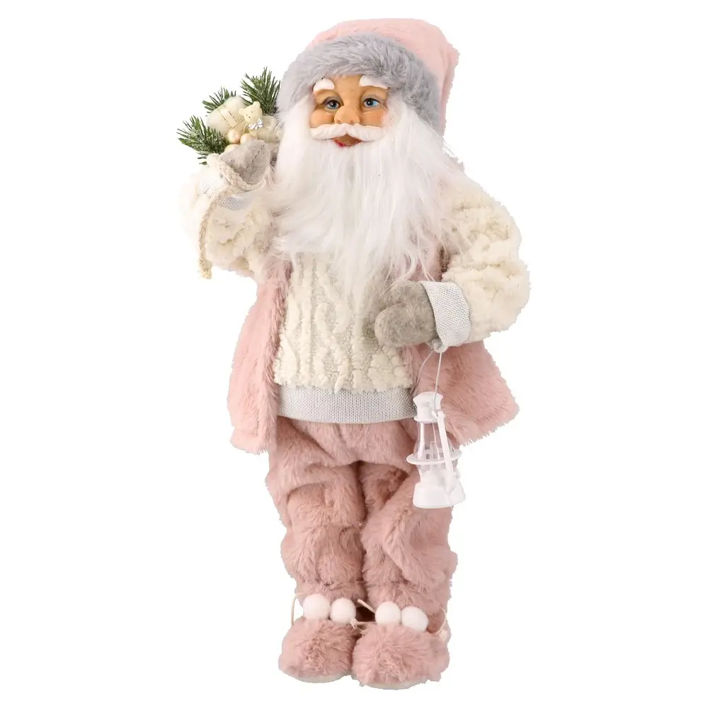 FESTA Novogodišnja figura Deda Mraz Artur, 46cm, Roze