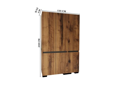 HANAH HOME Ormar Floransa 135 Walnut Anthracite v2