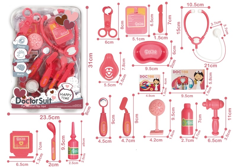 Doktor set u roze boji – 16 delova