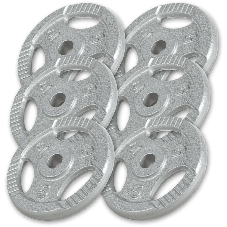 GORILLA SPORTS Set tegova od livenog gvožđa 6x5 kg 30mm sivi
