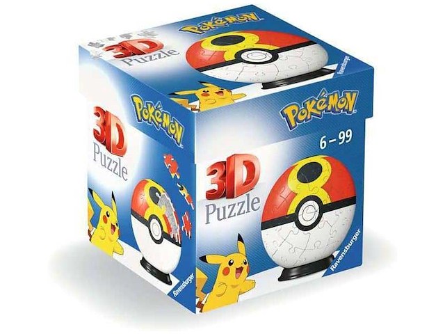 3D Puzzle slagalica Poke lopta Repeat Pokemon 54 dela Ravensburger 11628