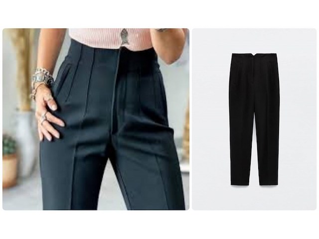*ZARA* pantalone dubokog struka M