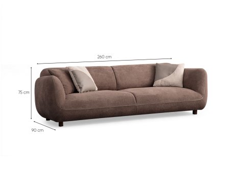 Atelier del Sofa Sofa sa 4 sedišta Pavia 4 Seater Brown