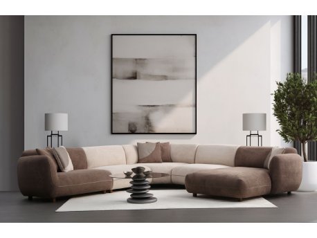 Atelier del Sofa Ugaona sofa Pavia Corner 6 (L15+O1+Cx+O1+Chlr)