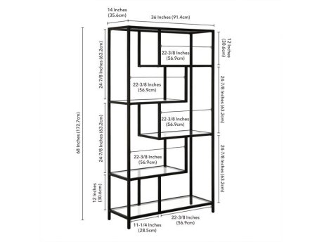 HANAH HOME Polica za knjige By 30 Black Transparent