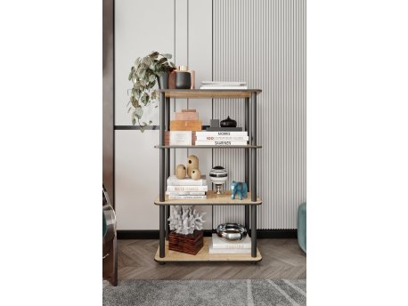 HANAH HOME Polica za knjige Bookcase 4 Rect Hrast