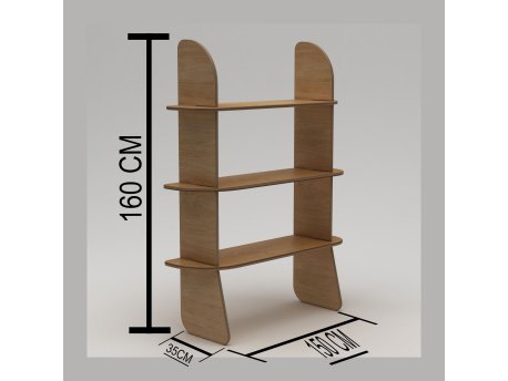 HANAH HOME Polica za knjige Scala 3