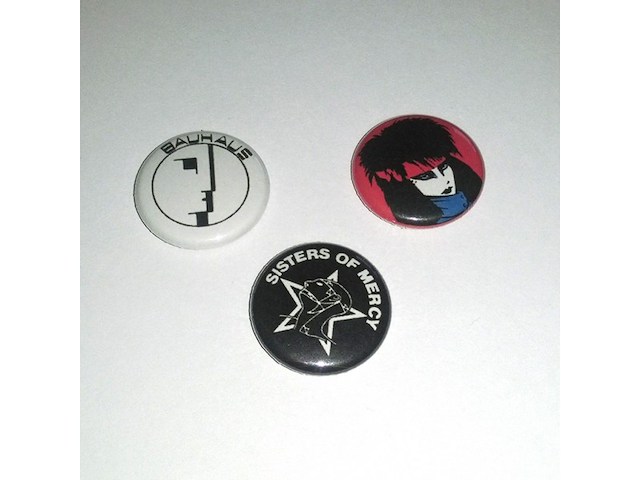 BAUHAUS, SISTERS OF MERCY, SIOUXIE, R E T K O, 25 mm