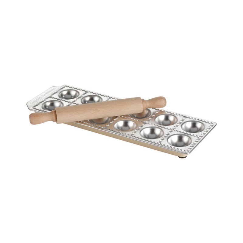 15. Set “RAVIOLI CHEF” Kalup za raviole, za 12 okruglih raviola + drvena oklagija – IMPERIA, Cena: 4.086 din.