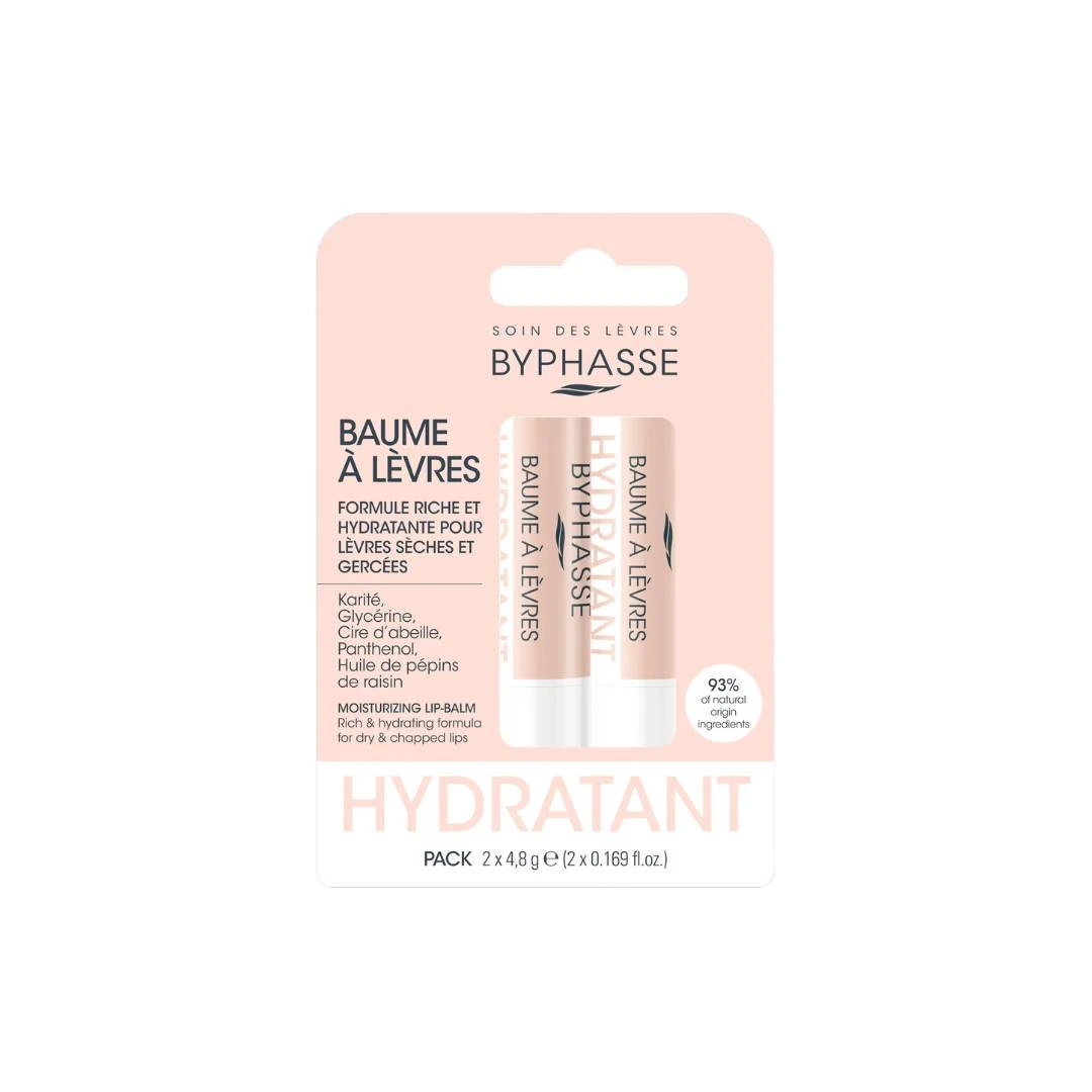 BYPHASSE HYDRATANT PROTECTION Stik za Negu i Zaštitu Usana, 2 Komada 2x4.8 g