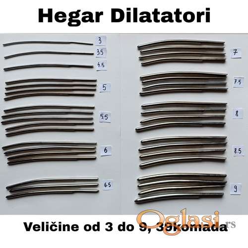 Ginekološki Instrumenti-Hegar Dilatator, Pozzi Hvataljke..