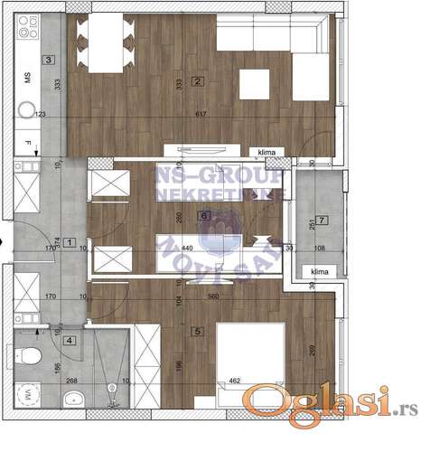 Trosoban stan u izgradnji 62m2.