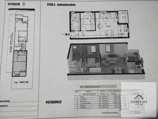Novi Sad, Veternik, Jednoiposoban 40m2 U Izgradnj