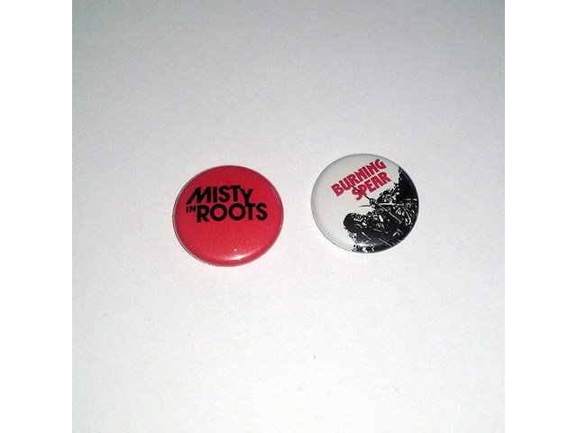MISTY IN ROOTS, BURNING SPEAR, 2 bedža, R E T K O
