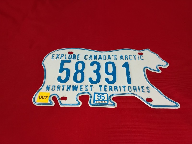 STARA TABLICA 1995.g. NORTHWEST TERRITORIES CANADA