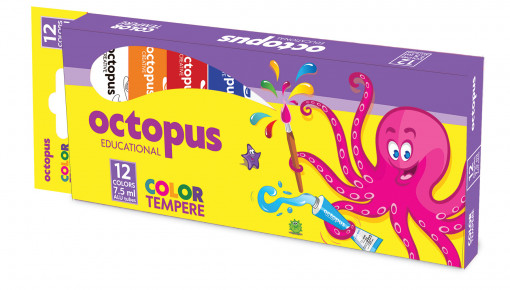 Tempera octopus 7.5ml 12/1 kartonsko pakovanje unl-1534
