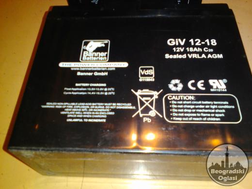 Baterije Banner 12V 18Ah