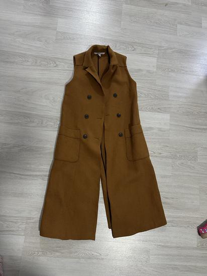 ZARA Trafaluc dugi prsluk – karamel boja