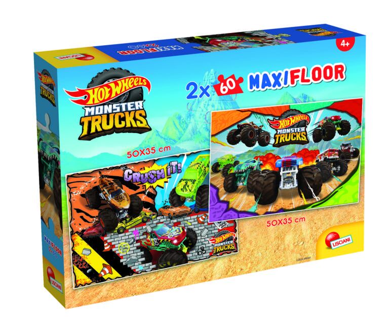 LISCIANI SLAGALICA HOT WHEELS 2X60 PCS MAXI FLOOR