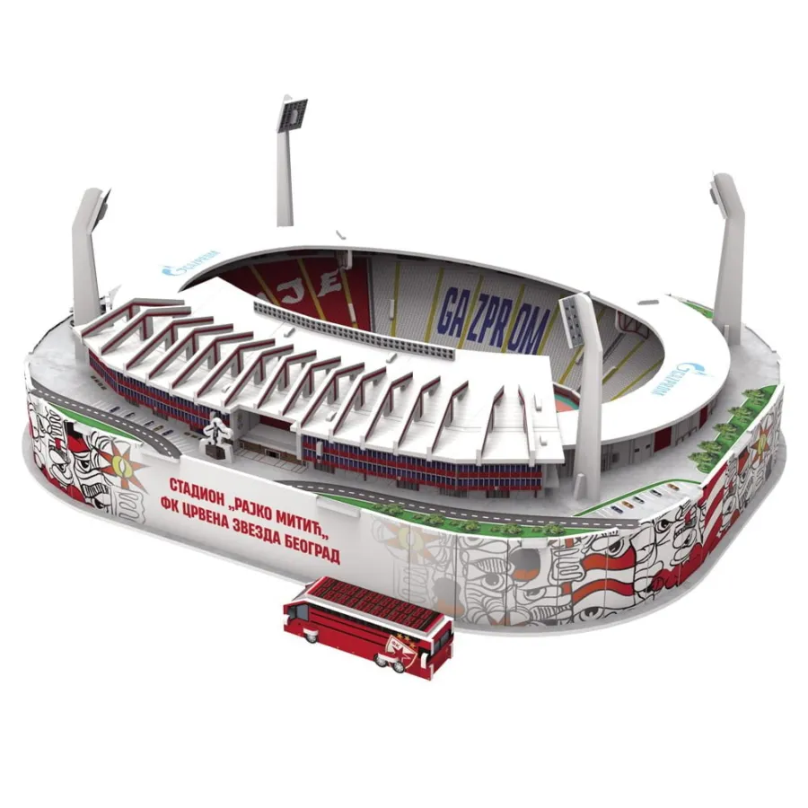 3D Puzzle Fudbalski Stadion Rajko Mitić – Crvena Zvezda