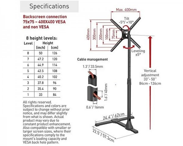 BARKAN FS310T LCD TV podni nosač od 13''do 65''