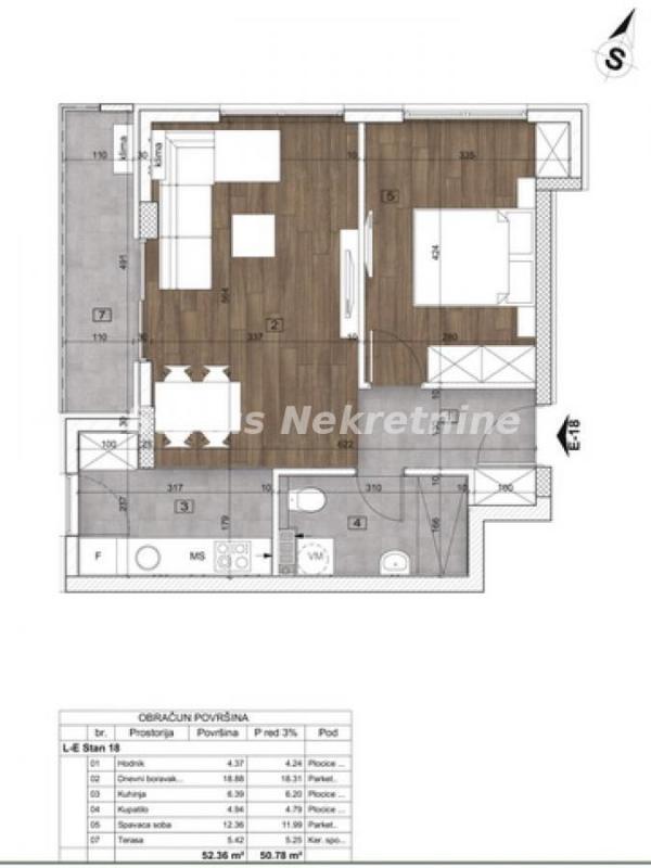 Dvosoban stan na prodaju, 51m2, 143.800€