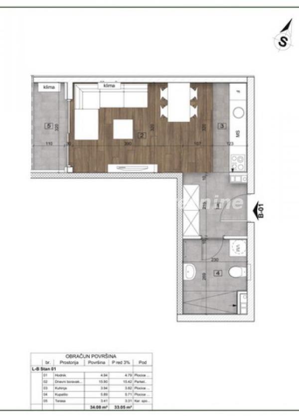 Jednosoban stan na prodaju, 33m2, 101.100€