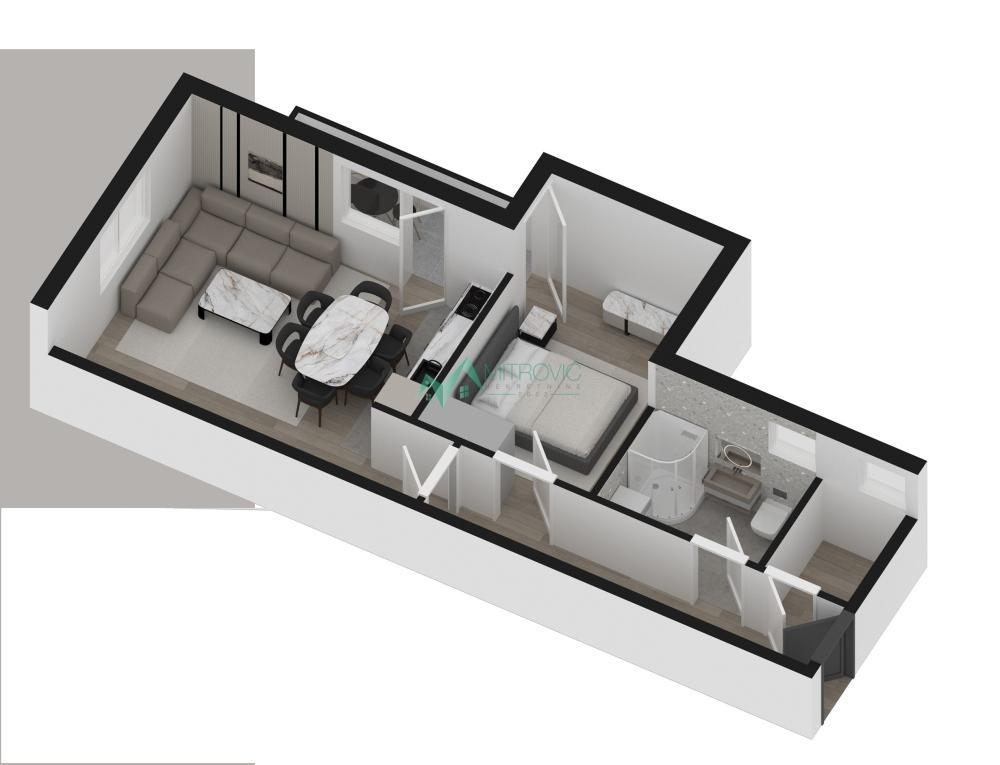 Jednoiposoban stan na prodaju, 57m2, 118.600€