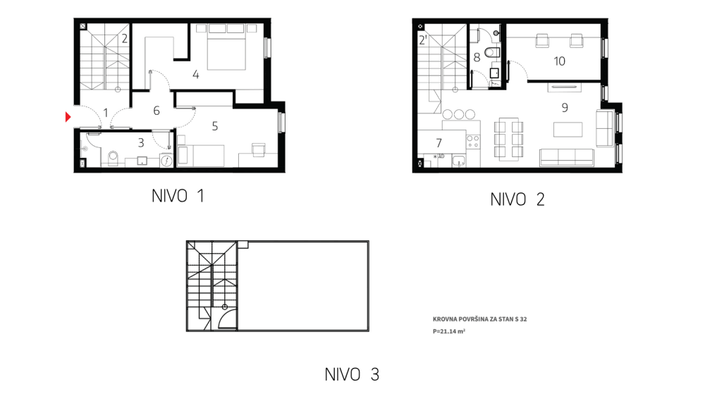 U blizini Mokranjčeve ulice, Troiposoban stan na prodaju, 94.39m2, 180.000€