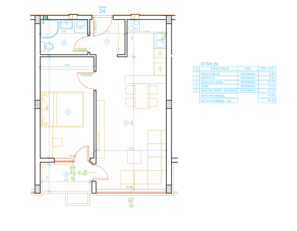 Apelovac, u blzini Čaira, Jednoiposoban stan na prodaju, 46.4m2, 78.880€