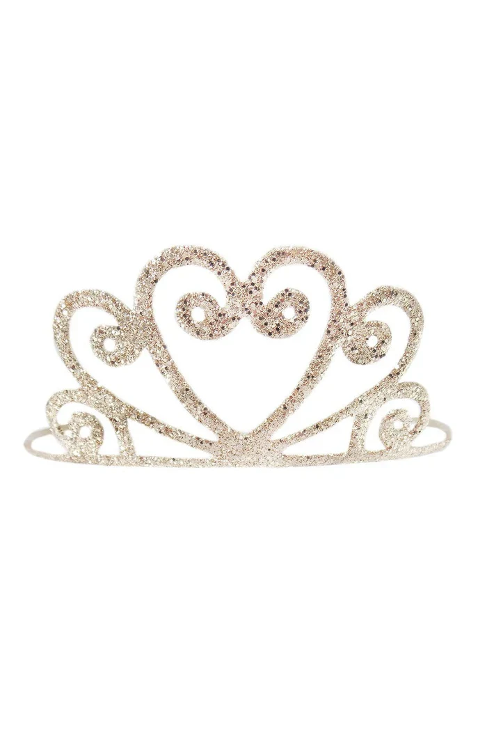 Princezina tiara - Zlatna sa šljokicama