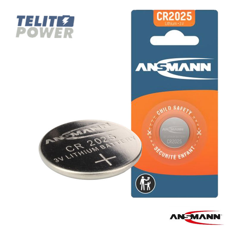 Litijumska baterija CR2025 3V – ANSMANN, 1 komad u blister pakovanju