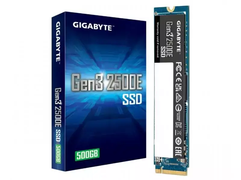 GIGABYTE 500GB M.2 PCIE GEN3 X4 NVME 2500E SSD G325E500G