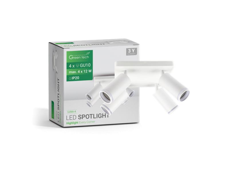 GREENTECH LED SPOT SVETILJKA 4X GU10 BELA (LUXA-4)