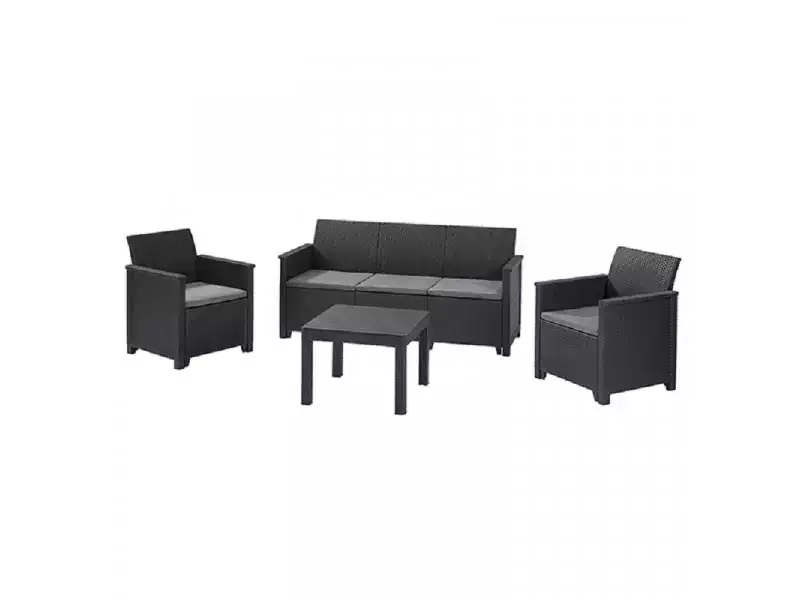 KETER BAŠTENSKI SET ELODIE 3 SEATER GRAFIT CU 246150